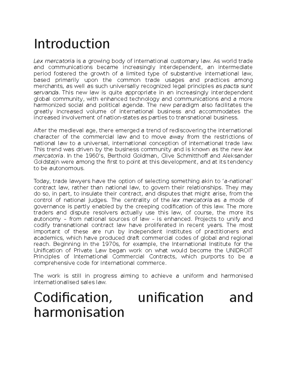 notes-on-lex-mercatoria-introduction-lex-mercatoria-is-a-growing-body