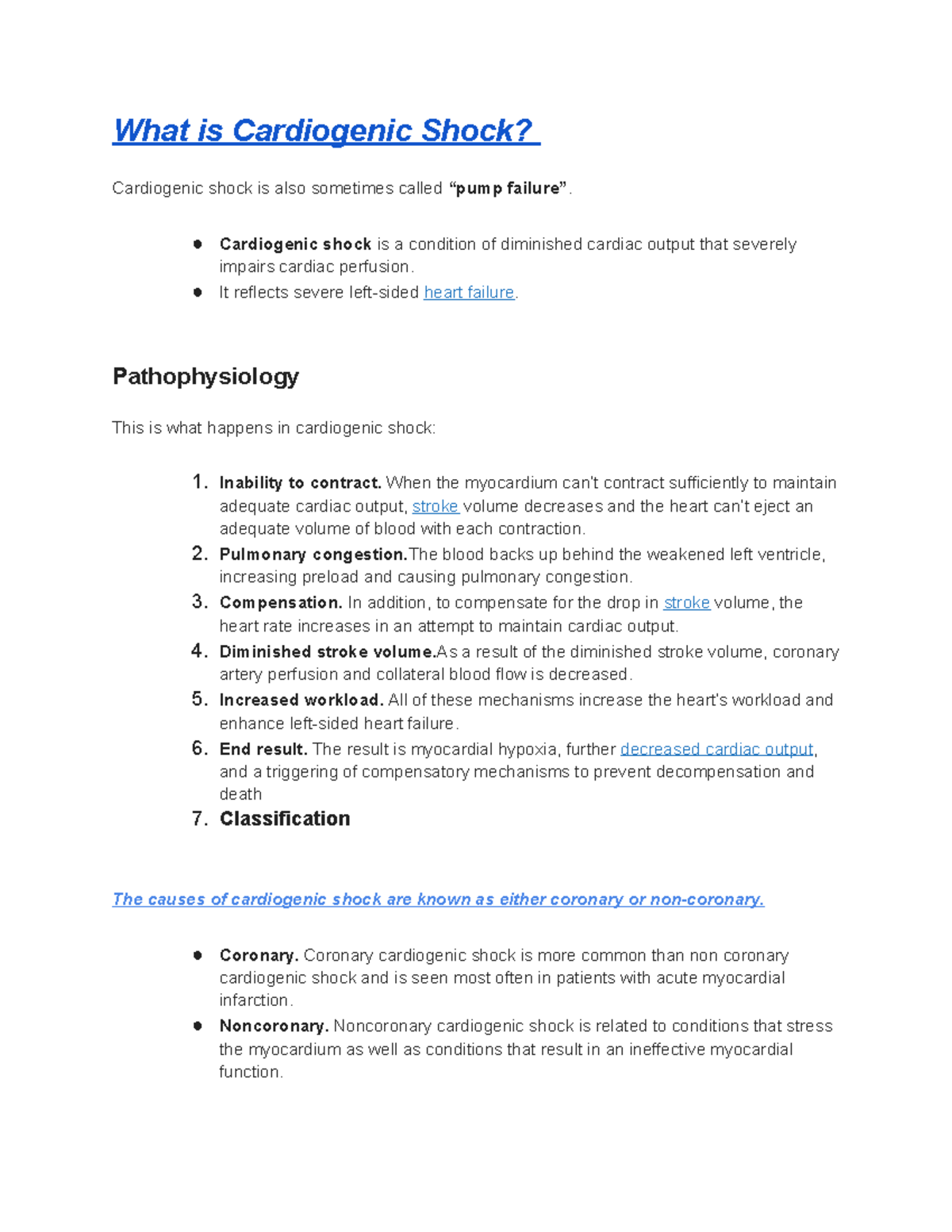 What is Cardiogenic Shock copy - What is Cardiogenic Shock? Cardiogenic ...