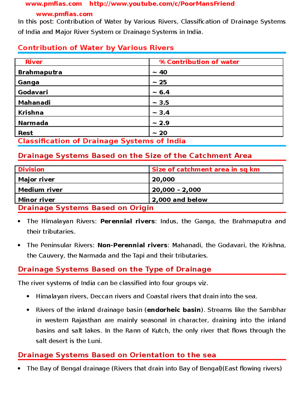 12.IG.Indian River System - pmfias In this post: Contribution of Water ...