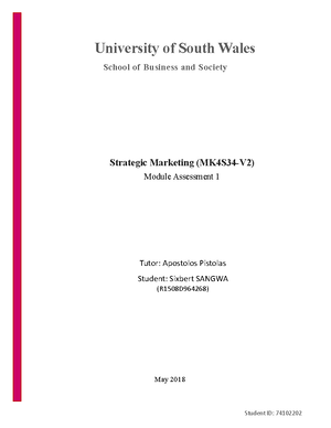 USW - Assessment Cover Sheet and Feedback Form Assignment 2 - FACULTY ...