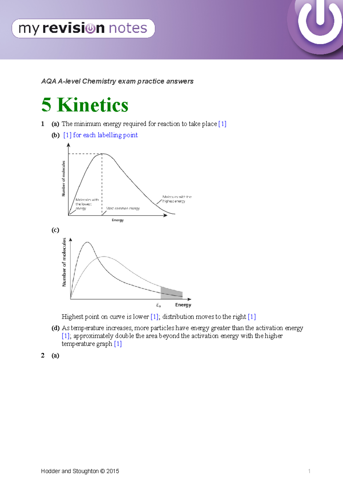 842221 AQA Chemistry King EPAs Ch5 - AQA A-level Chemistry exam ...