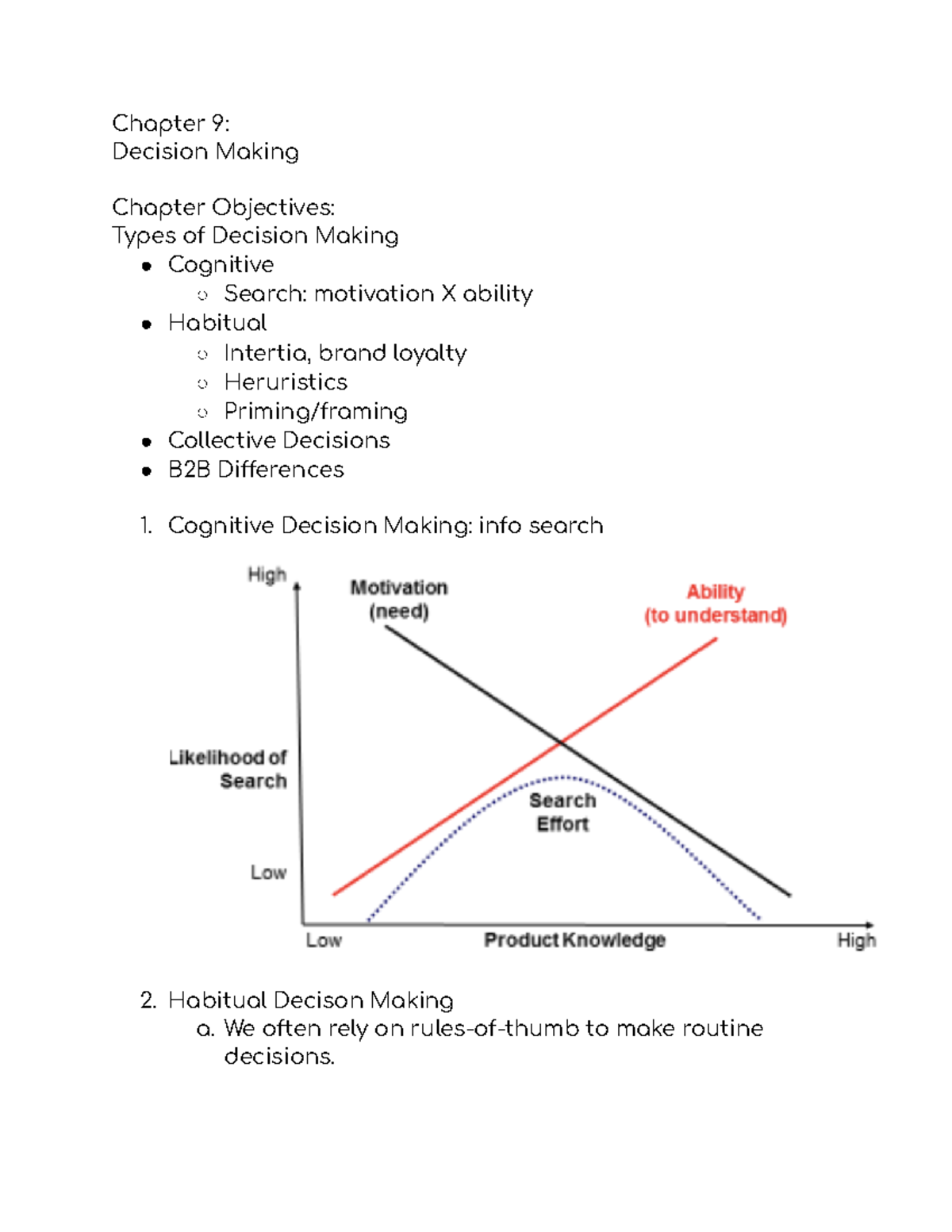 Chapter 9 consumer behavior - Chapter 9: Decision Making Chapter Objectives: Types of Decision ...