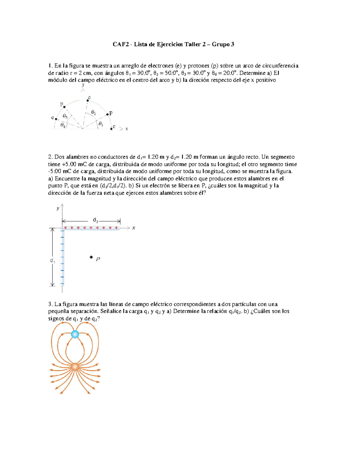Talleres Fisica 2 - Warning: TT: undefined function: 32 CAF2 - Lista de Ejercicios Taller 2 ...