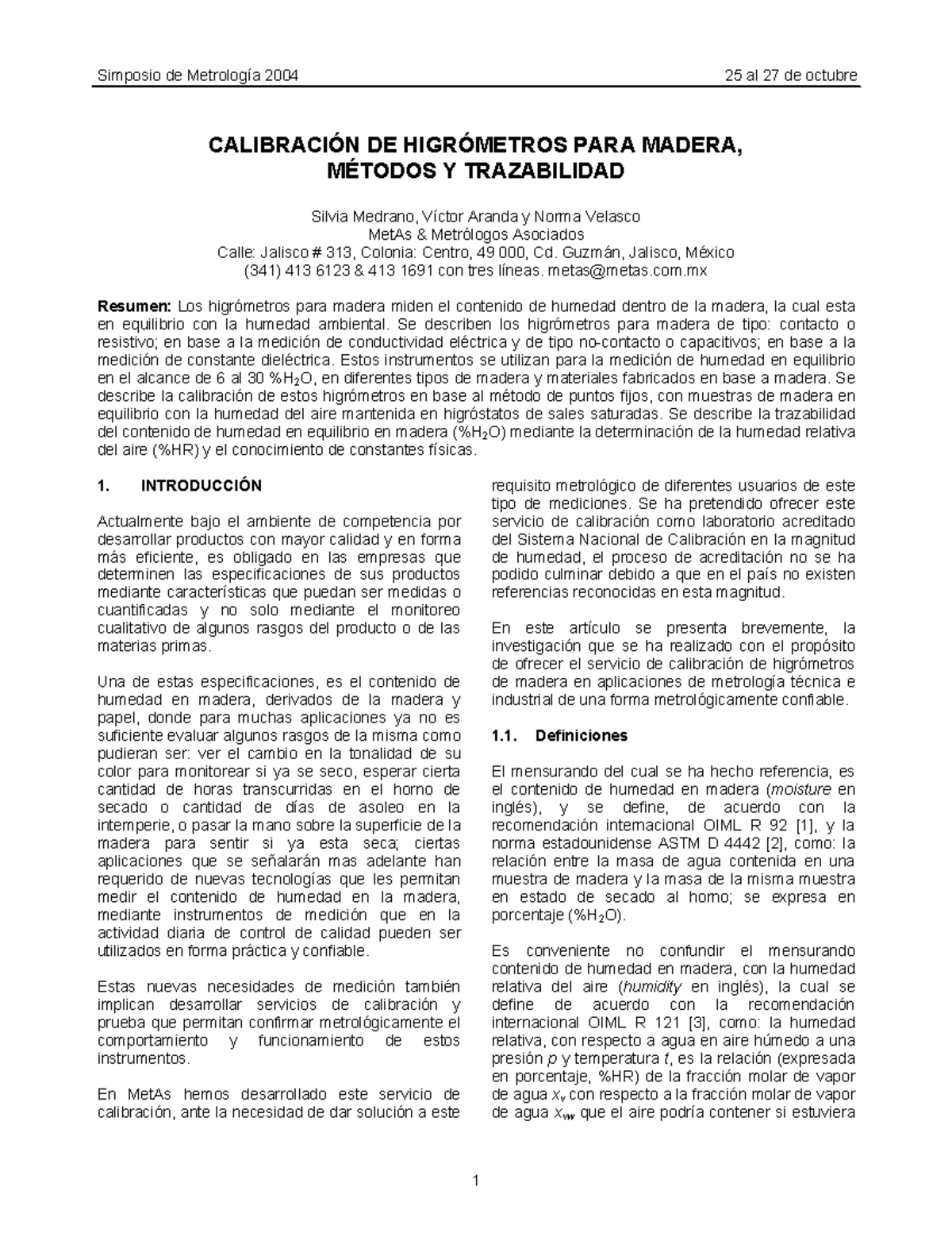 TA-010 - calidad - CALIBRACIÓN DE HIGRÓMETROS PARA MADERA, MÉTODOS Y ...