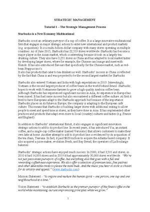 Unit 2 - Tutorial Sheet - STRATEGIC MANAGEMENT UNIT 2 – The External ...