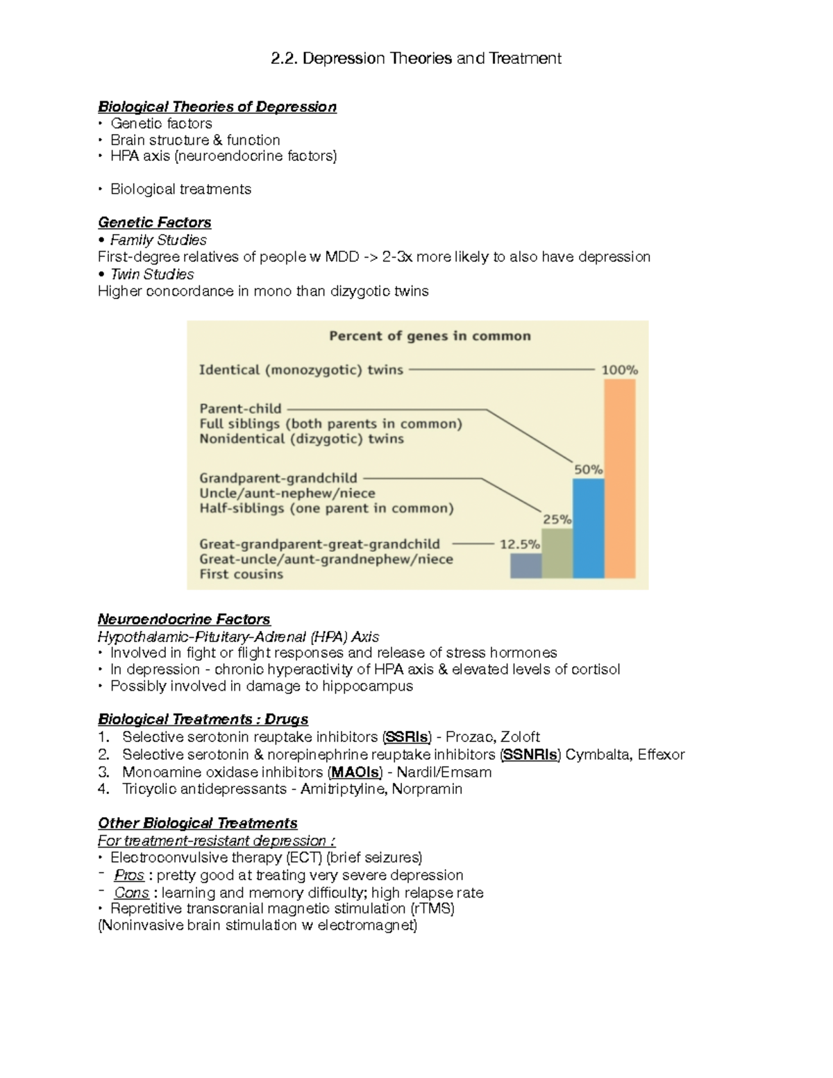Depression Theories and Treatment - 2. Depression Theories and ...