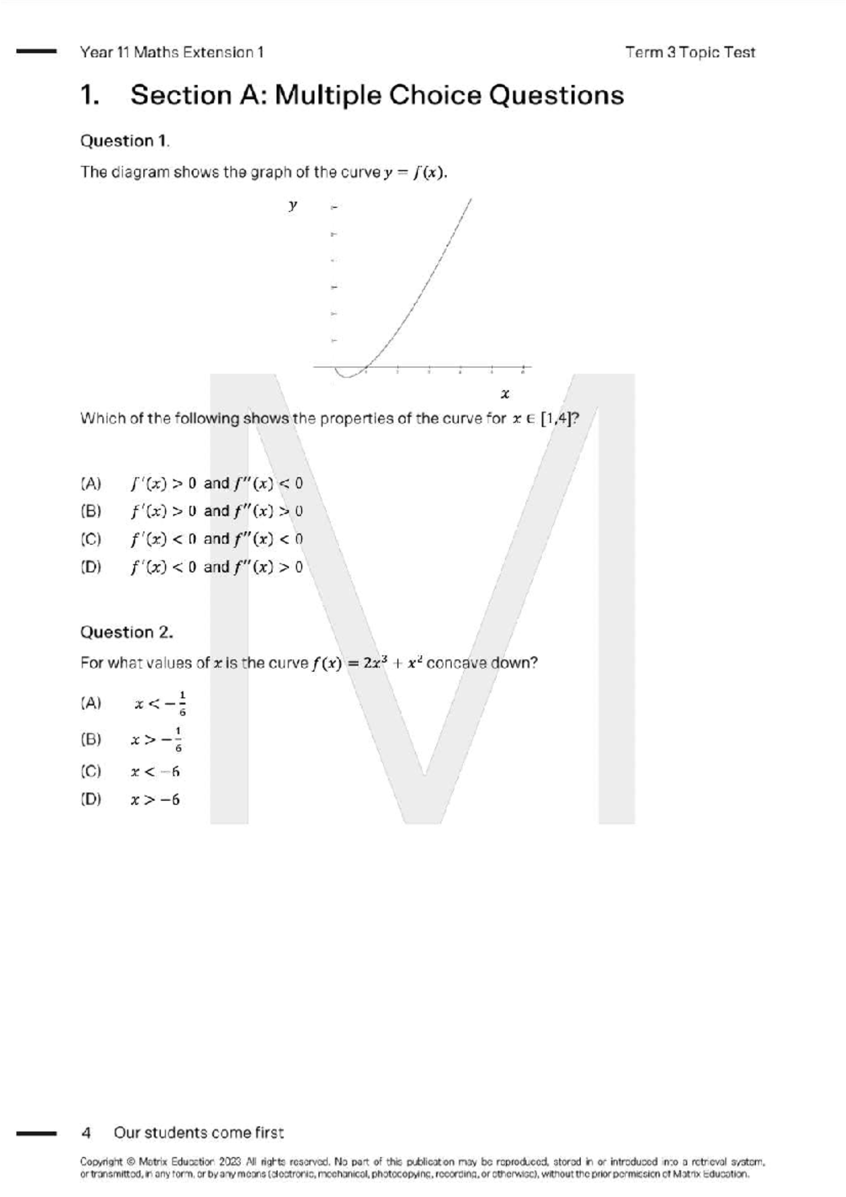 Maths extension 1- Term 3 - Year 11 Maths Extension 1 Term 3 Topic Test ...