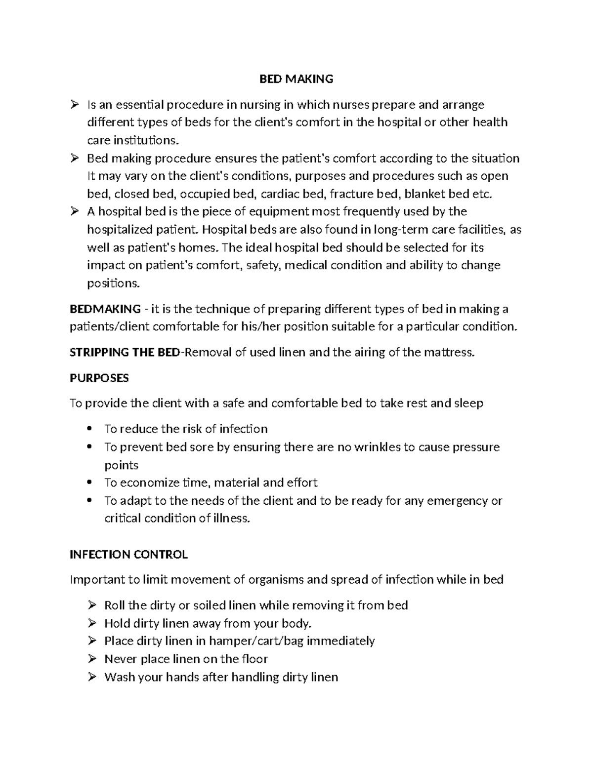 06. Bed Making - nvn - BED MAKING Is an essential procedure in nursing ...