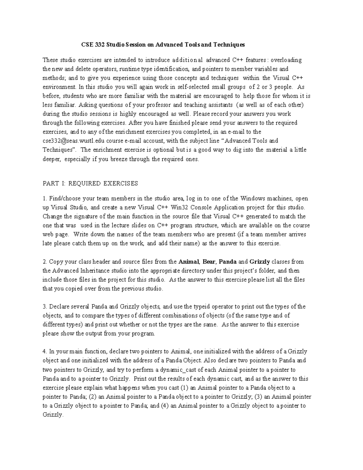 CSE332 2014-2015 Studio Exercises 24 - CSE 332 Studio Session on Advanced Tools and Techniques ...