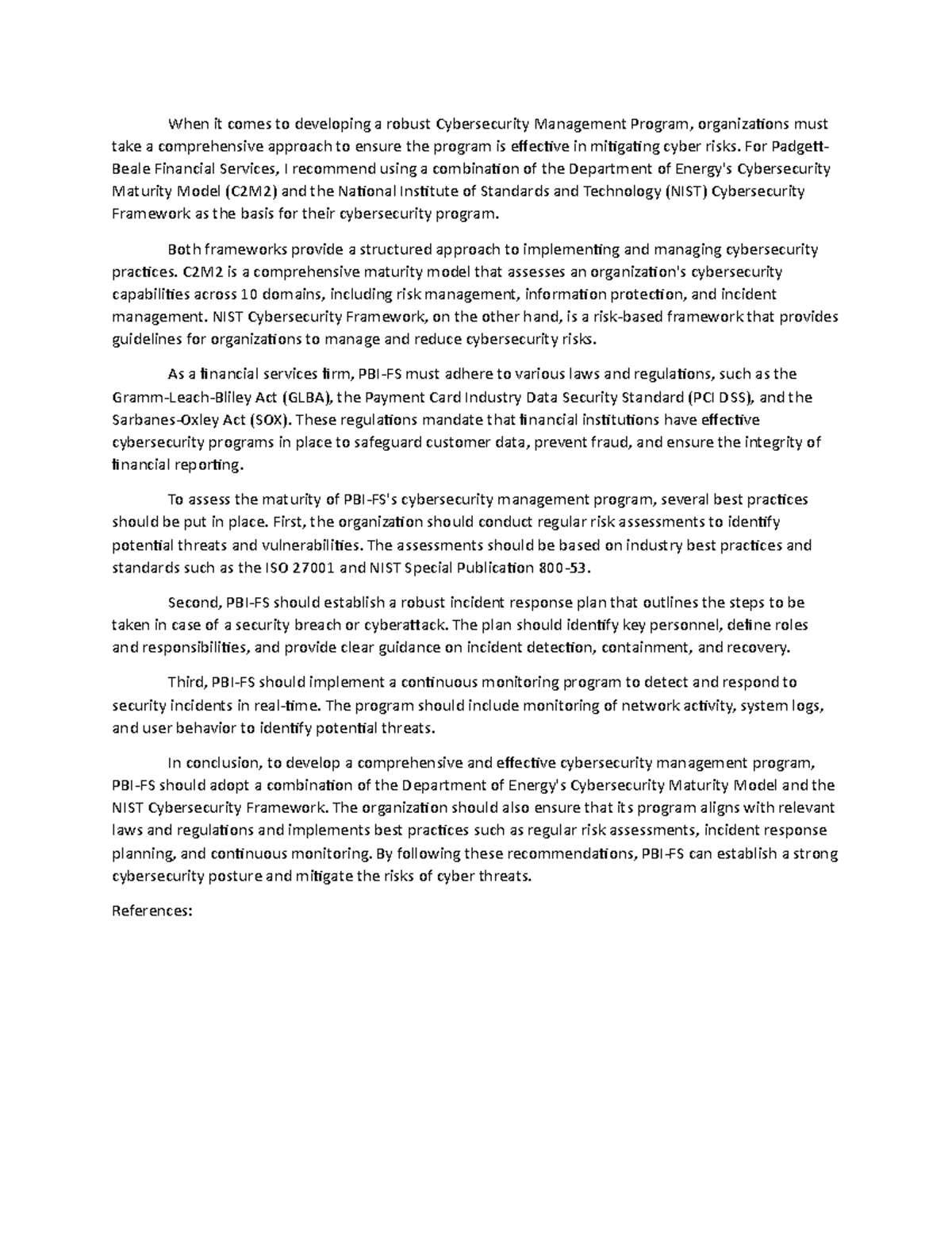 CSIA 485 Discussion Post - Week 5 - When it comes to developing a ...