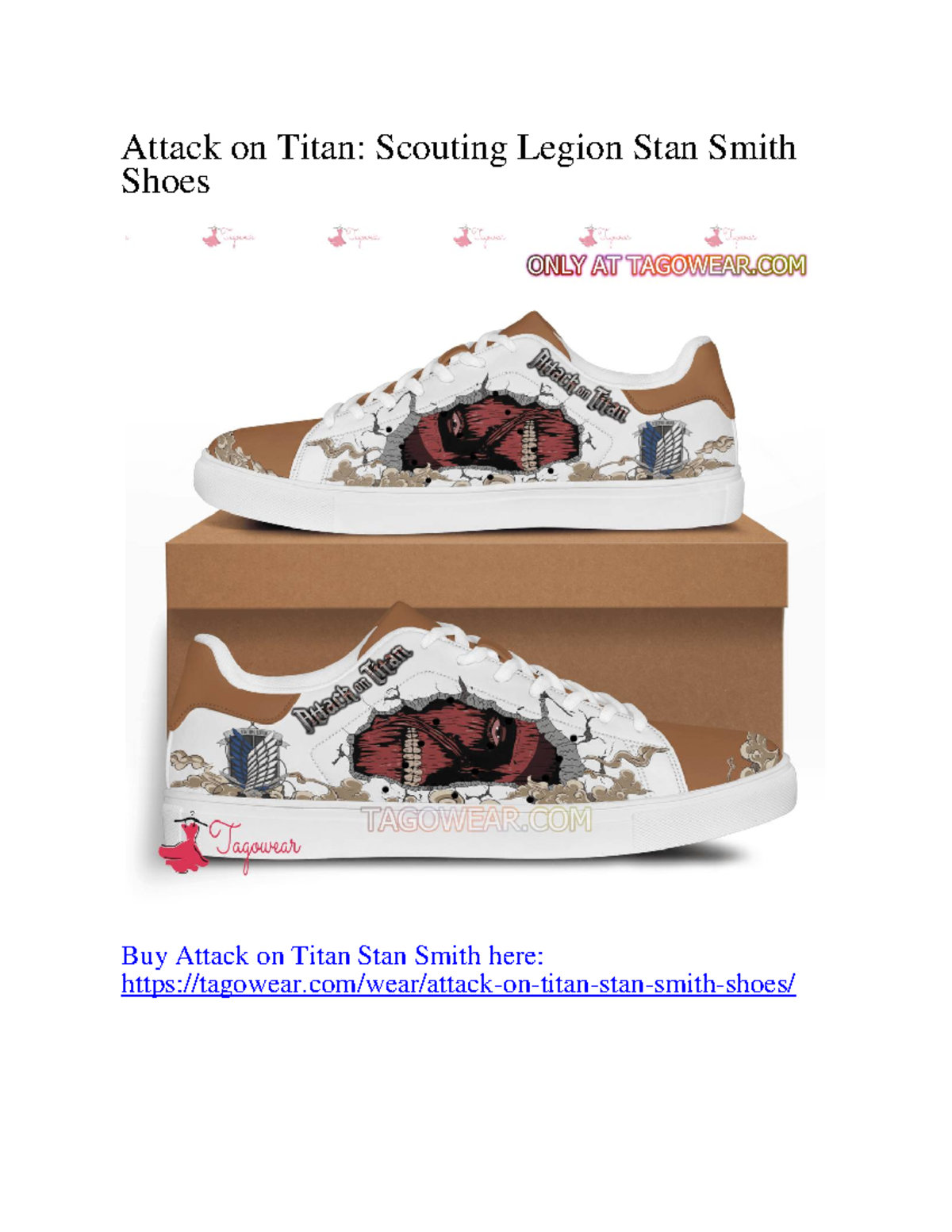 Attack on Titan Scouting Legion Stan Smith Shoes - BA05101 - Attack on ...