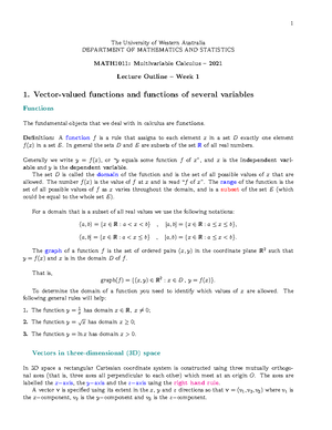 Multivariable Calculus Formula Sheet - Studocu