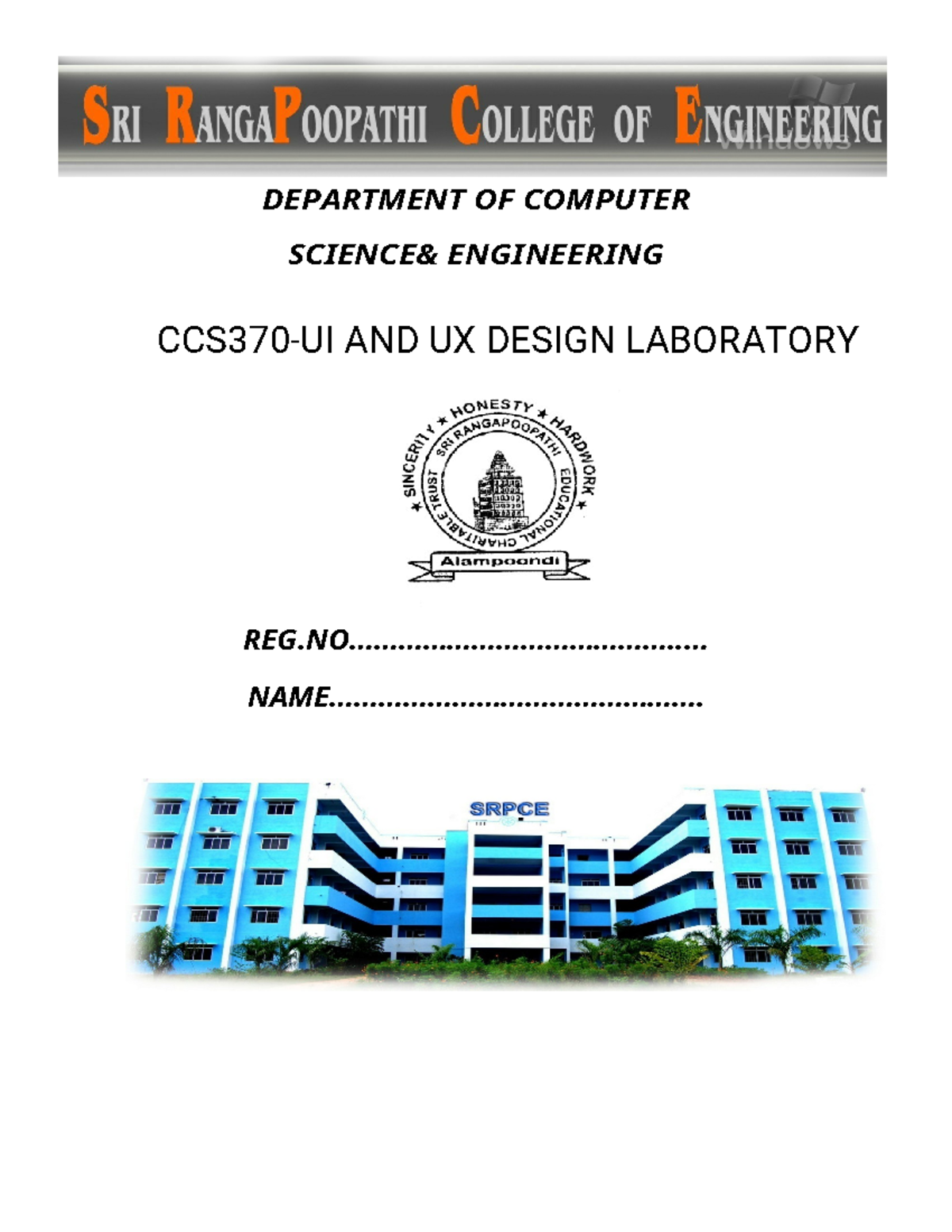Ui and ux design - Lab Manual - DEPARTMENT OF COMPUTER SCIENCE& ENGINEERING CCS356-OBJECT - Studocu