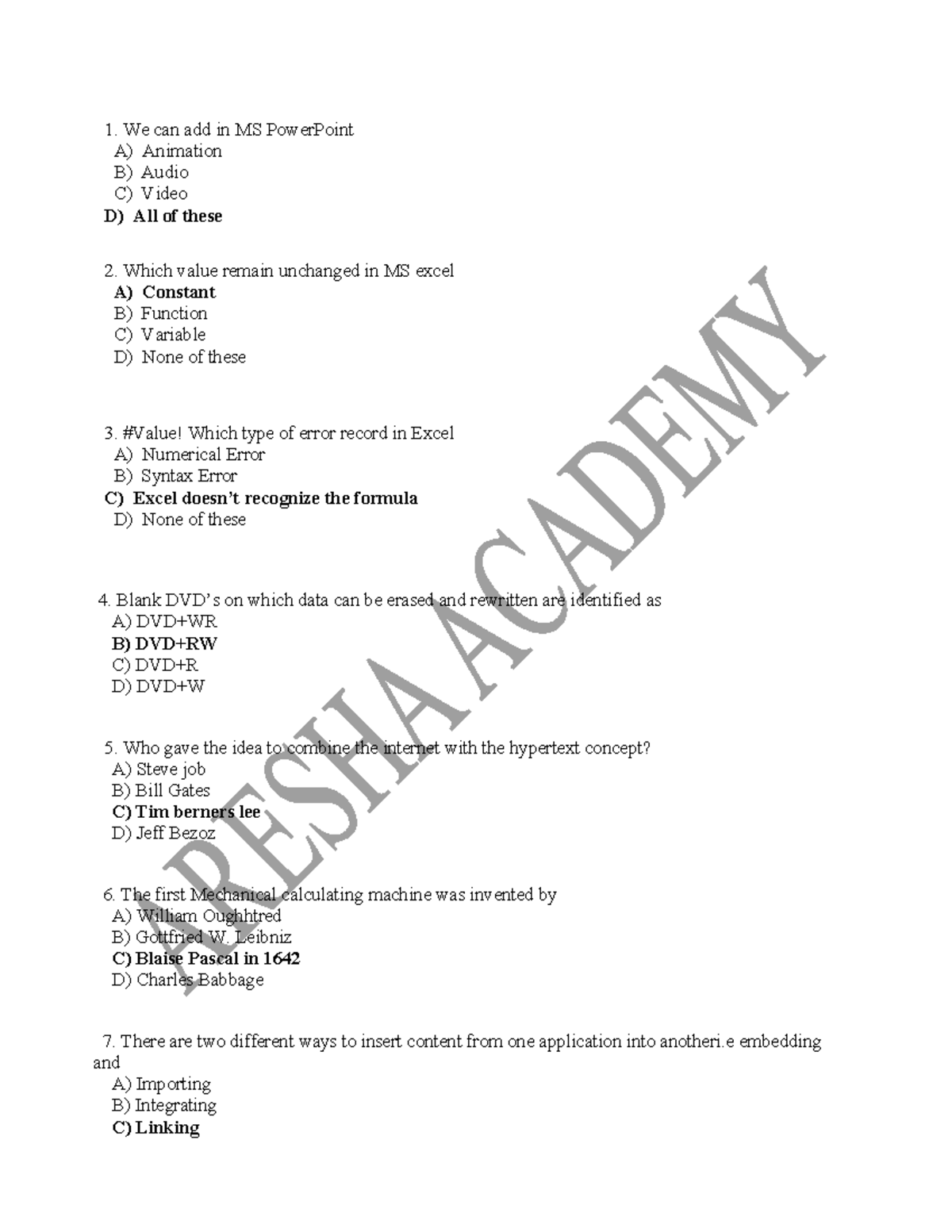 CAB Test Bank - CAB Test Bank - We can add in MS PowerPoint A ...