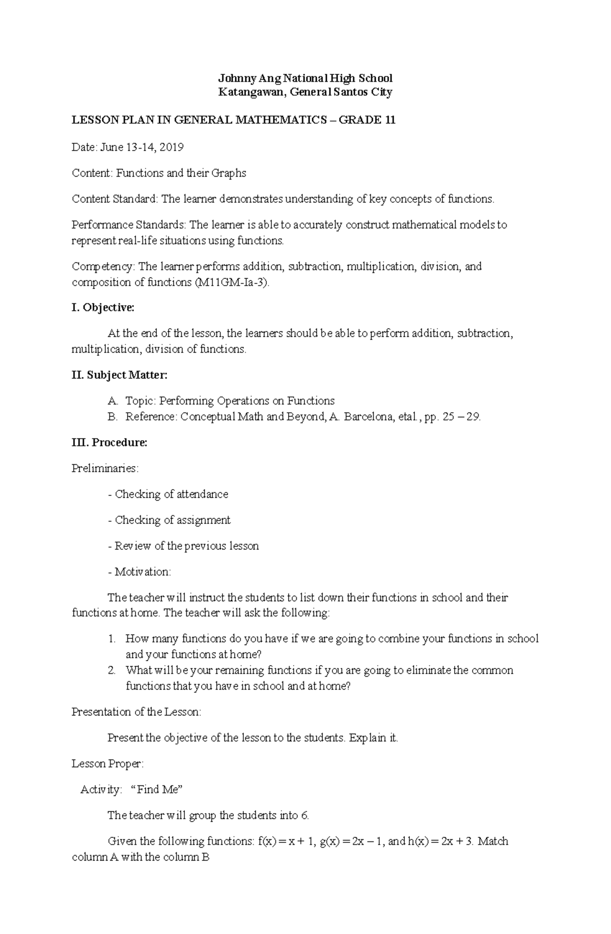 M11GM-Ia-3 - Math - Johnny Ang National High School Katangawan, General ... M11GM-Ia-3 - Math - Johnny Ang National High School Katangawan, General ...