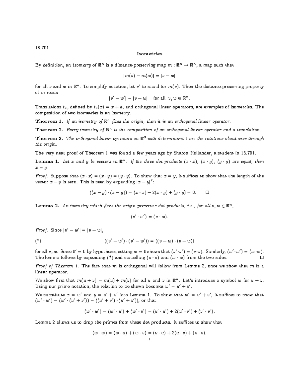 Isometry 03 - ′ ′ ′ ′ ′ ′ ′ ′ ′ ′ ′ ′ ′ ′ ′ ′ 18. Isometries By ...