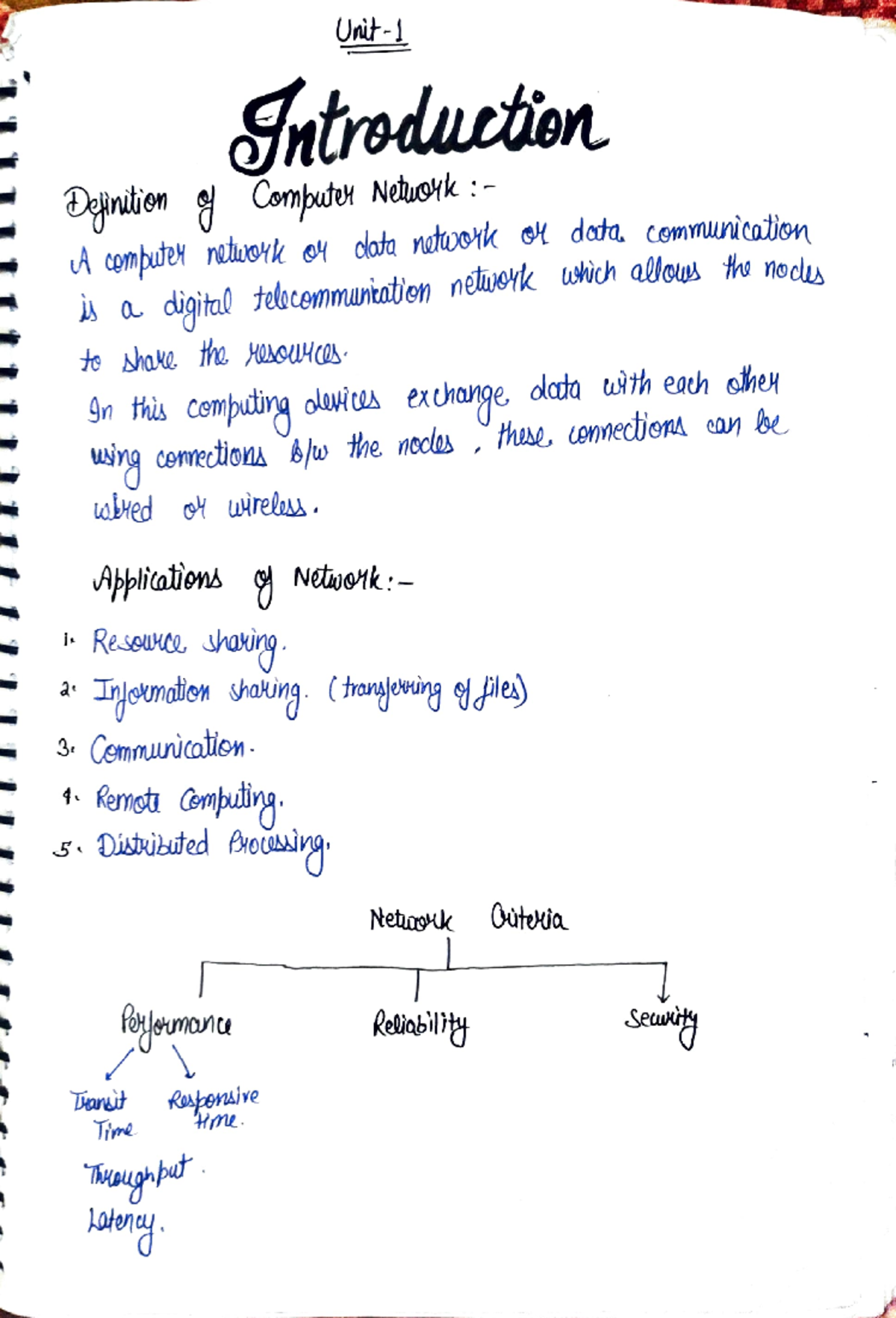 computer network-unit-1 - Sajinuion 3 A combuet netuok H data notook t ...