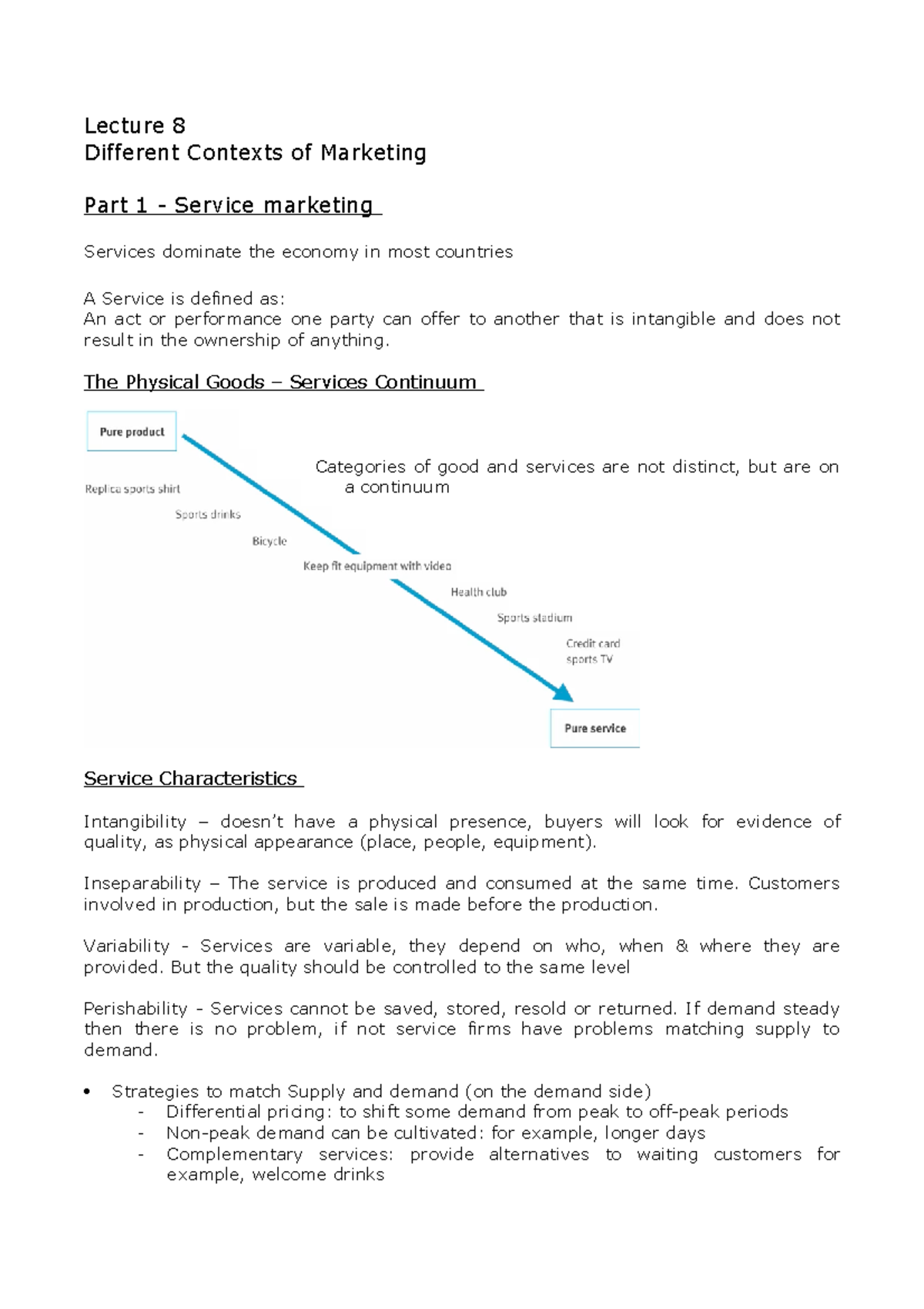 Lecture 8 - Different Contexts of Marketing - Lecture 8 Different ...