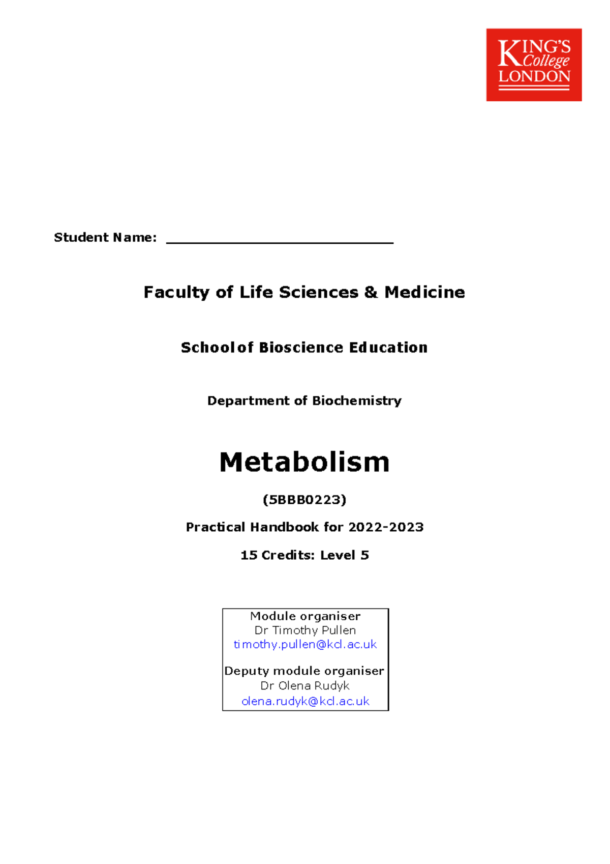 5BBB0223 Practical Book 2022-23 v1 - Student Name ...