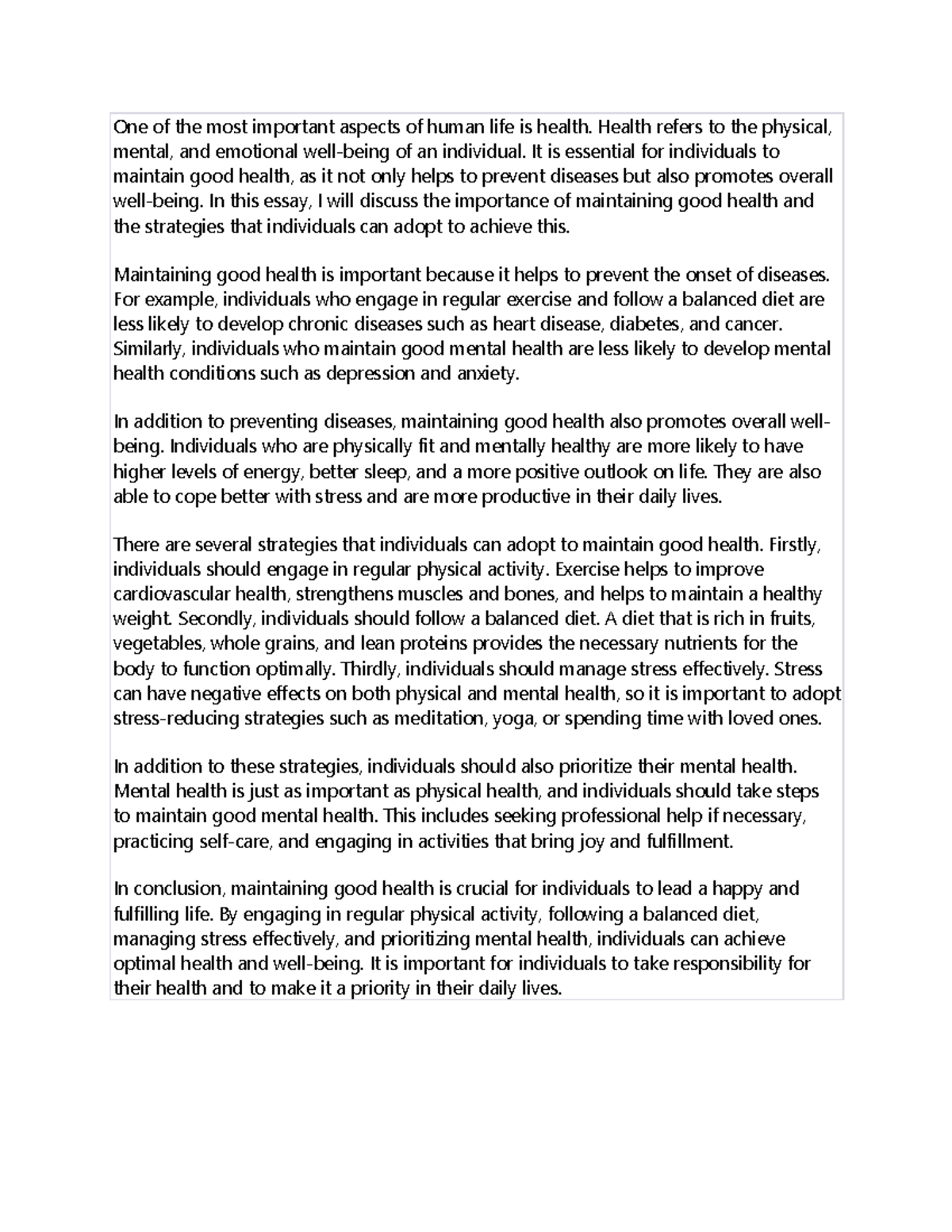 Doc2 - In class assignment later turned into essay - One of the most ...