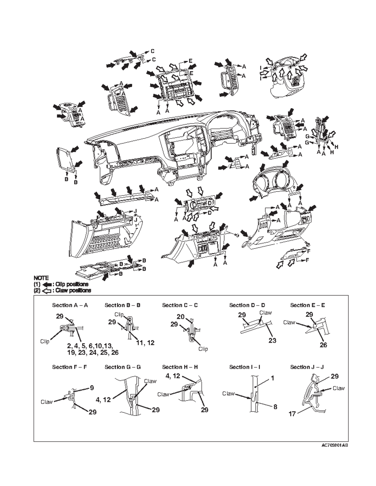 2. CLIP AND CLAW Positions - AC A A A A A A A A A A A A B B A A A A A A ...
