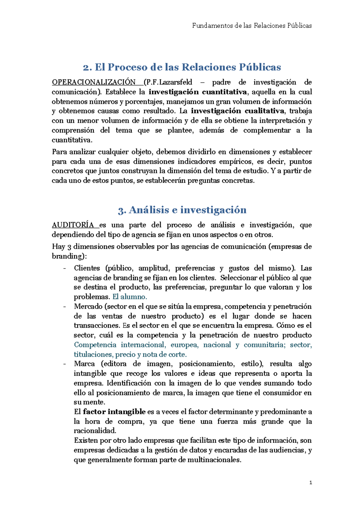 Temario Rrpp - Fundamentos de las Relaciones 2. El Proceso de las Relaciones (P.F padre de de ...