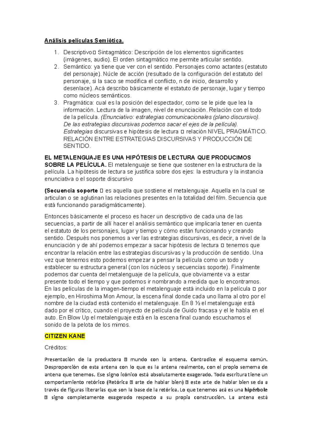 An√°lisis pel√≠culas Semi√≥tica - Análisis películas Semiótica. 1. Descriptivo Sintagmático ...