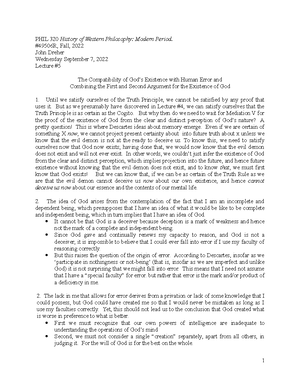 PHIL 320 F 22 Lecture #3 Descartes and the Method of Doubt - PHIL 320 ...