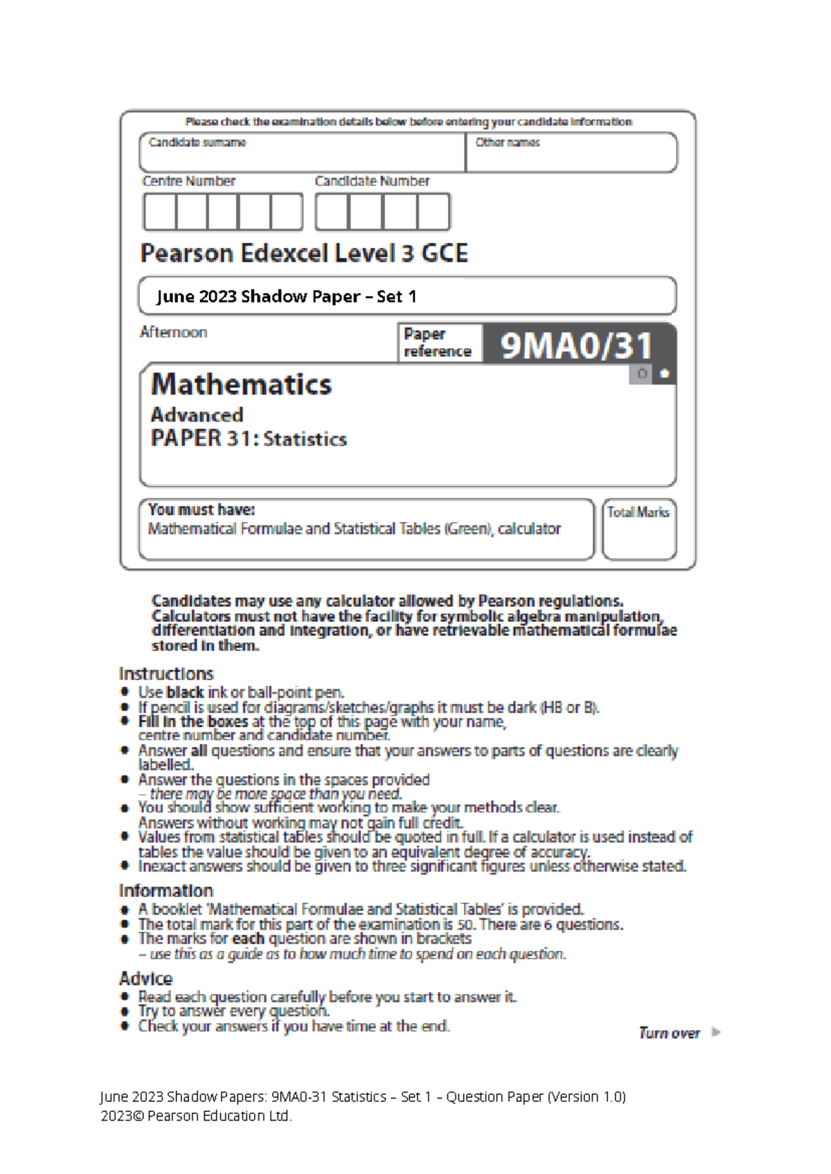 2306 9MA0-31 AL Statistics June 2023 Shadow Paper (pdf) v3 - June 2023 ...