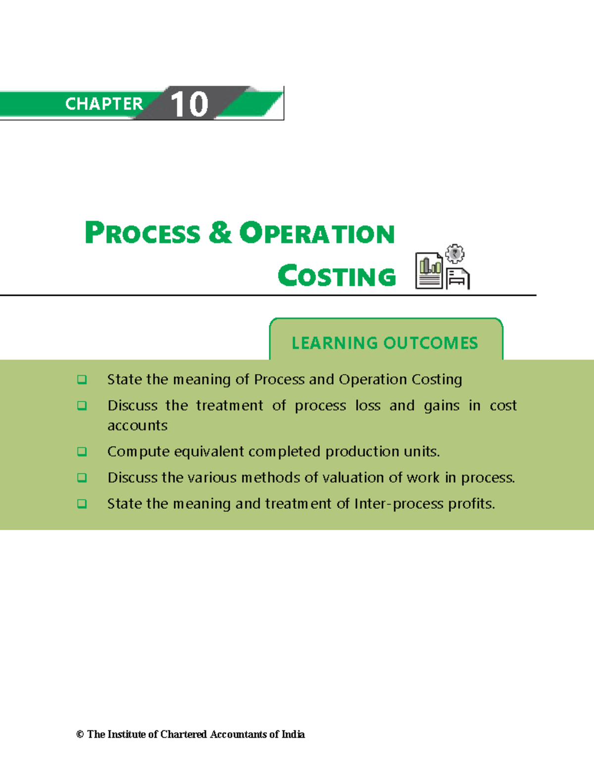 Process and Operating Costing - Discuss the various methods of ...