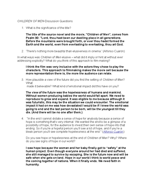 The Breakfast Club Discussion Questions - Also, please write in a ...