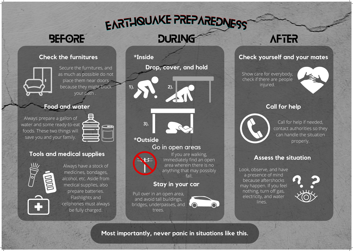 Earthquake preparedness - E a r t h q u a k e pr e p a r e d n e s s E ...