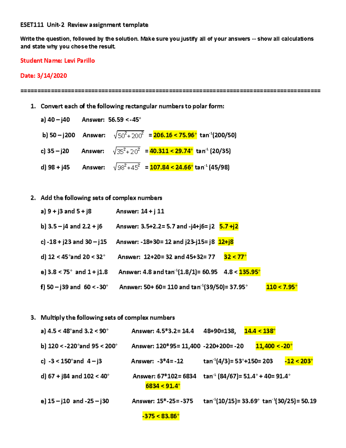 ESET111 Unit-2 Review Assignment - EET111 - ECPI University - Studocu