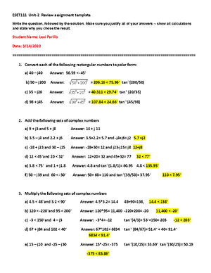 Unit-4 Review Assignment - EET111 - ECPI University - Studocu
