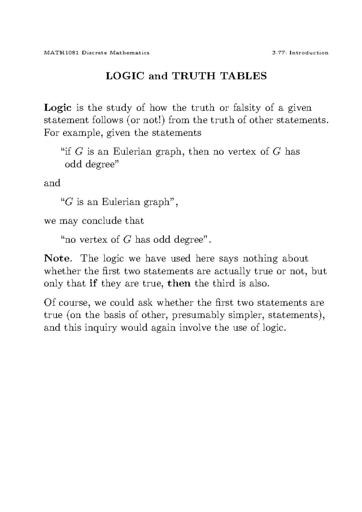 3b - Lecture notes 3Math 1081 UNSW logic and proof notes part b ...