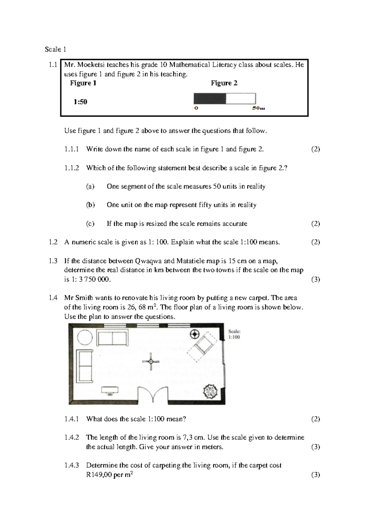 Scale and Maps ENG - I need to improve my marks in geography - Scale 1 ...