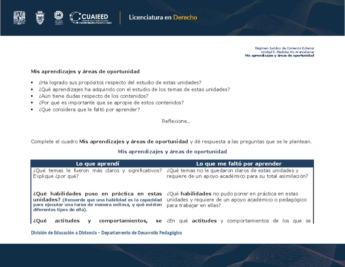 Af u5 - ergerg - Régimen Jurídico de Comercio Exterior Unidad 5 ...