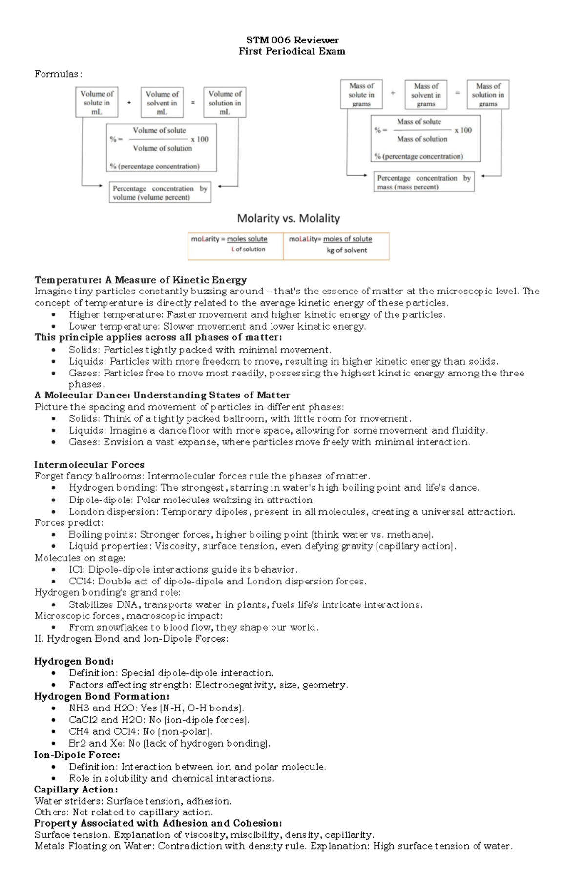 STM-006-Reviewer P1 - Lecture - STM 006 Reviewer First Periodical Exam ...