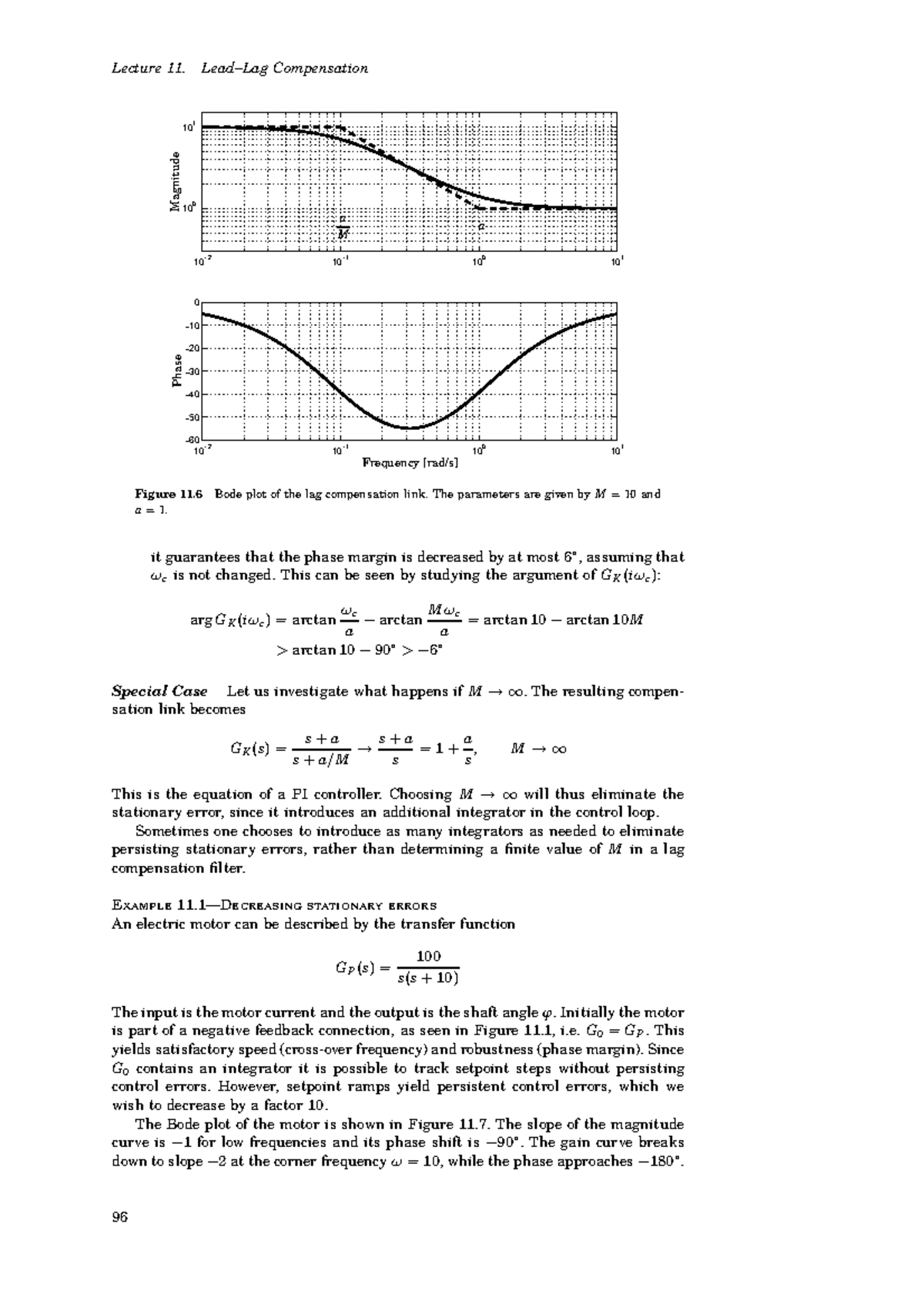 Automatic Control Theory 3 - Lecture 11. Lead–Lag Compensation 10 −2 10 ...