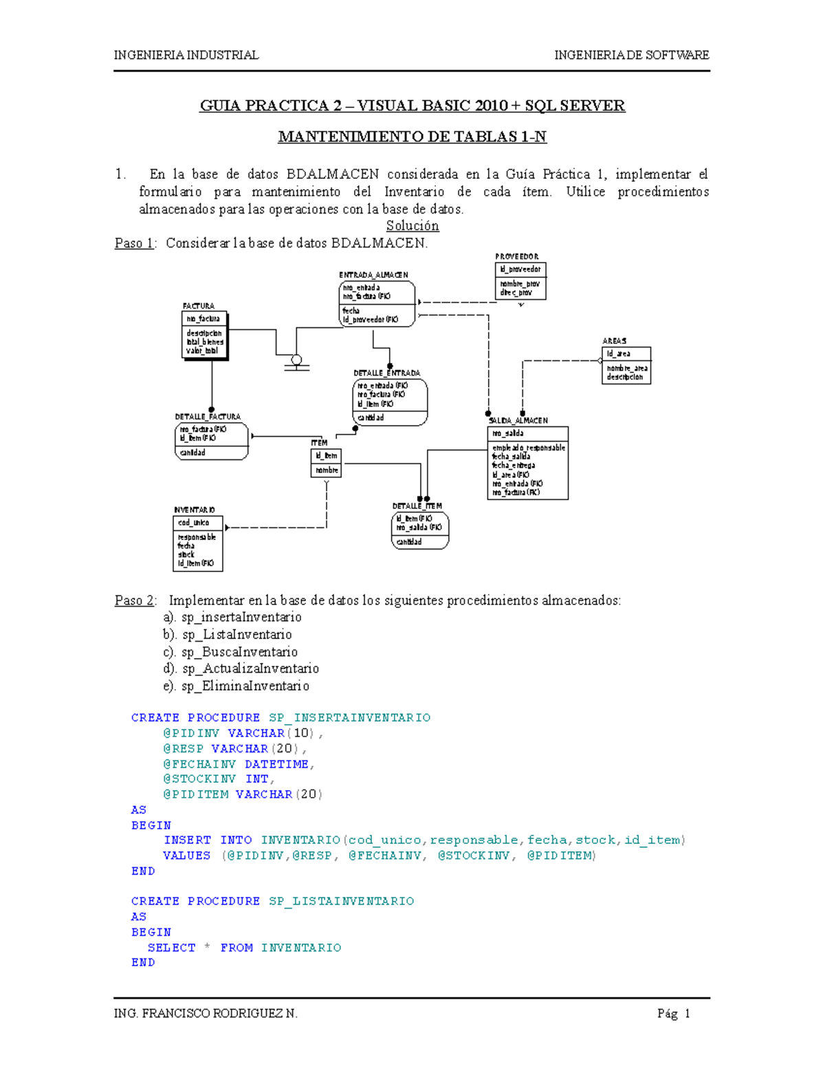 Isw guia2 2014 1 - Nota: 20 - GUIA PRACTICA 2 – VISUAL BASIC 2010 + SQL SERVER MANTENIMIENTO DE ...