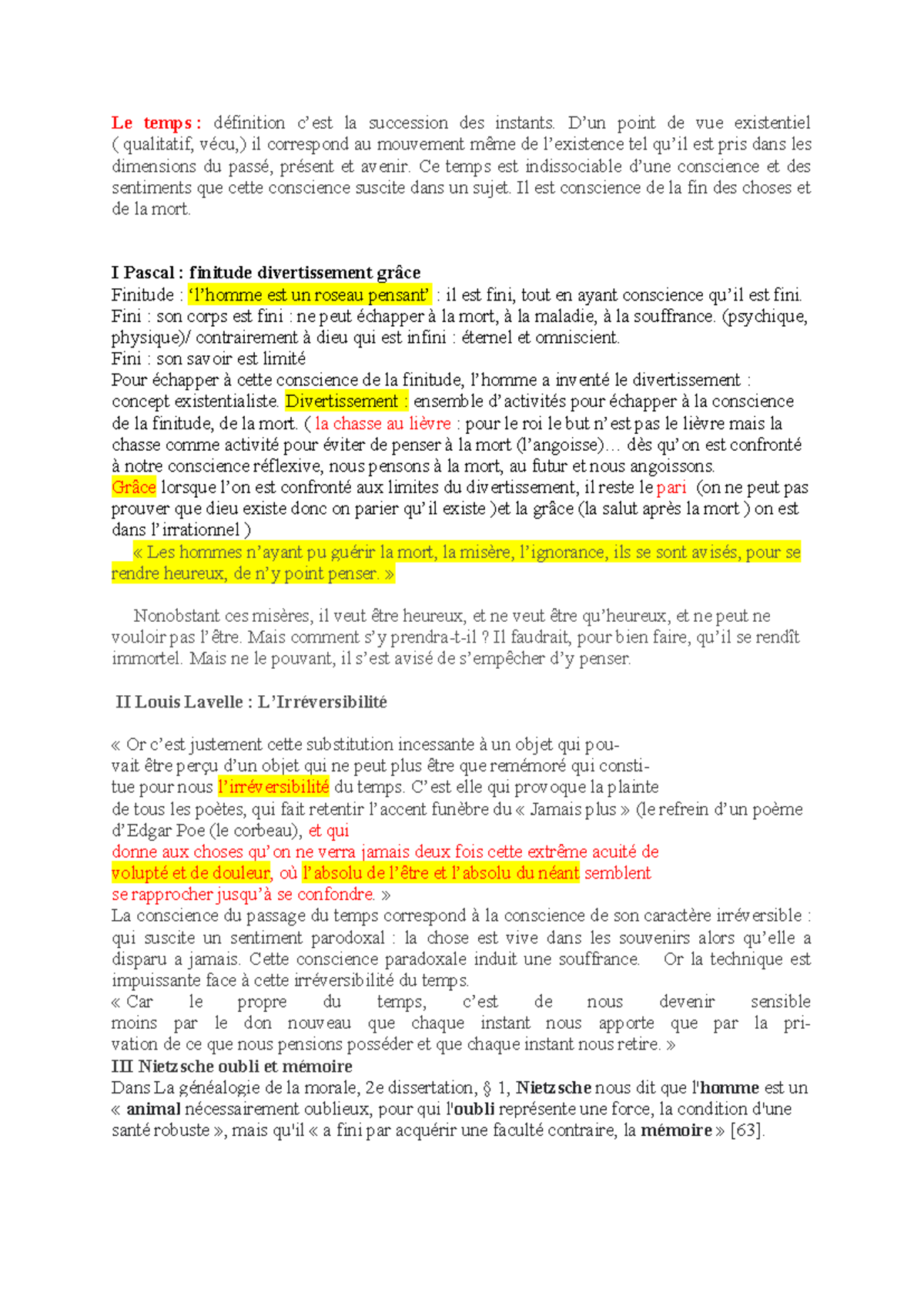le temps notion - Le temps : définition c’est la succession des ...