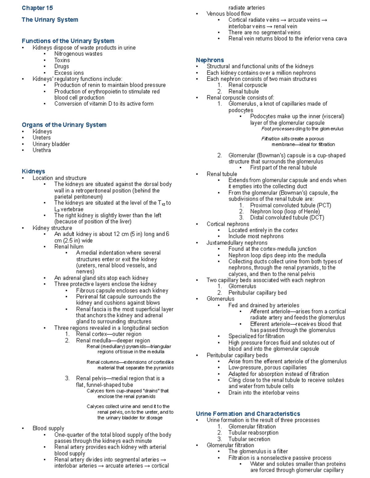 CHAP15 Urinary System - Essentials of Human Anatomy and Physiology ...