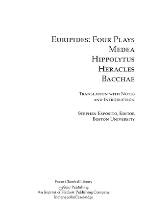 Euripides Alcestis - reading - iii Euripides Alcestis Medea Hippolytus ...