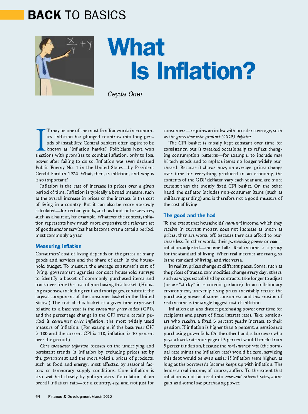Lectura 10 What Is Inflation - LETTERSTO THE EDITOR 44 Finance ...