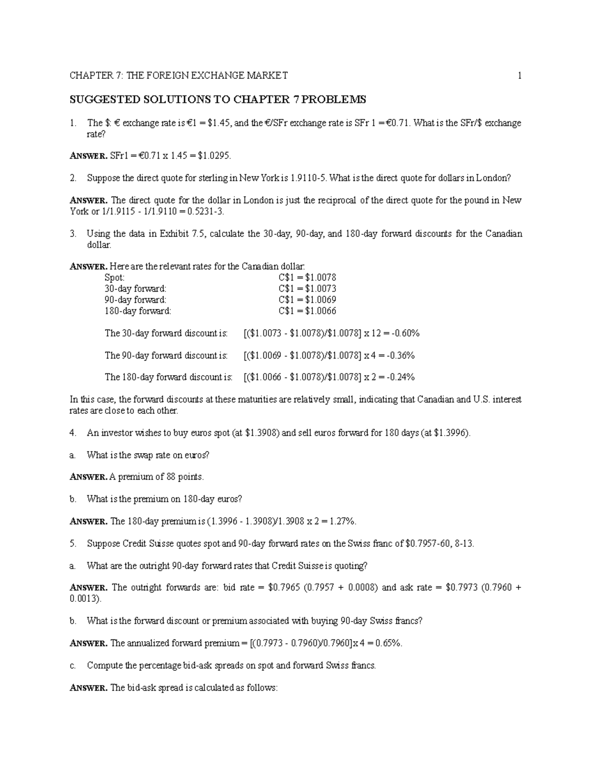 Exam chapter 7- 16 October, questions and answers - CHAPTER 7: THE ...