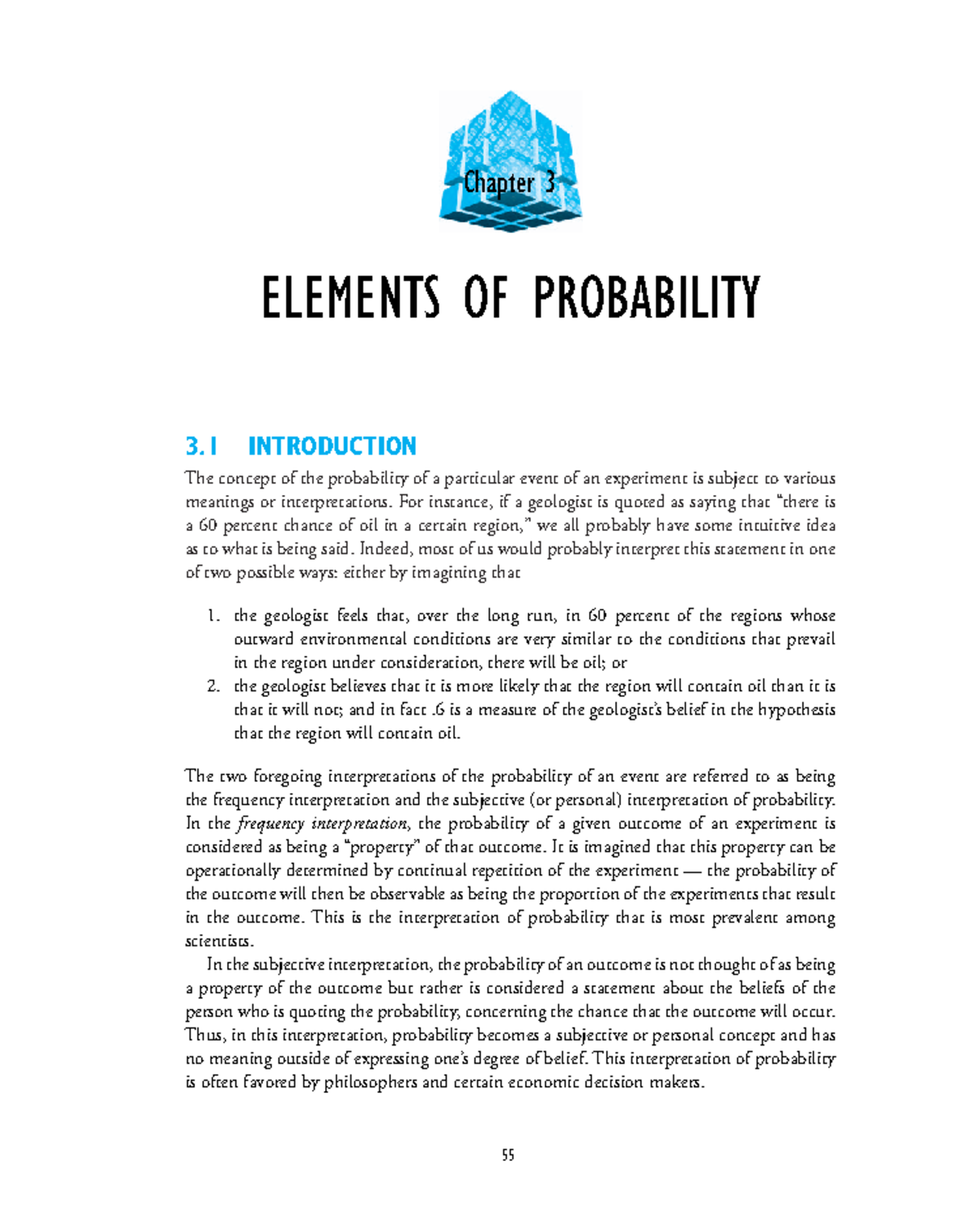Probability basics book1 - Chapter 3 ELEMENTS OF PROBABILITY 3 ...