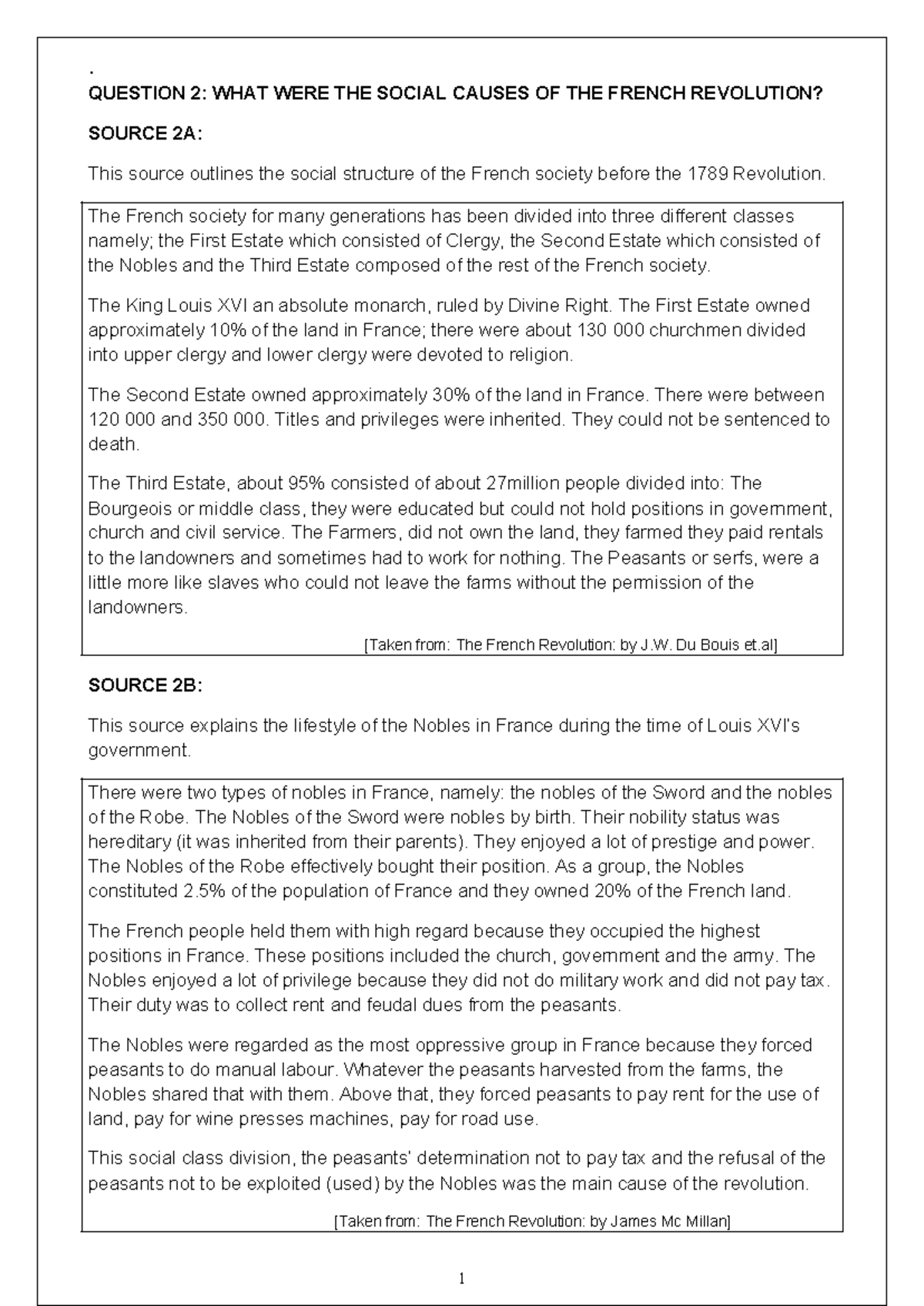 2024 Grade 10 study guide - . QUESTION 2: WHAT WERE THE SOCIAL CAUSES ...