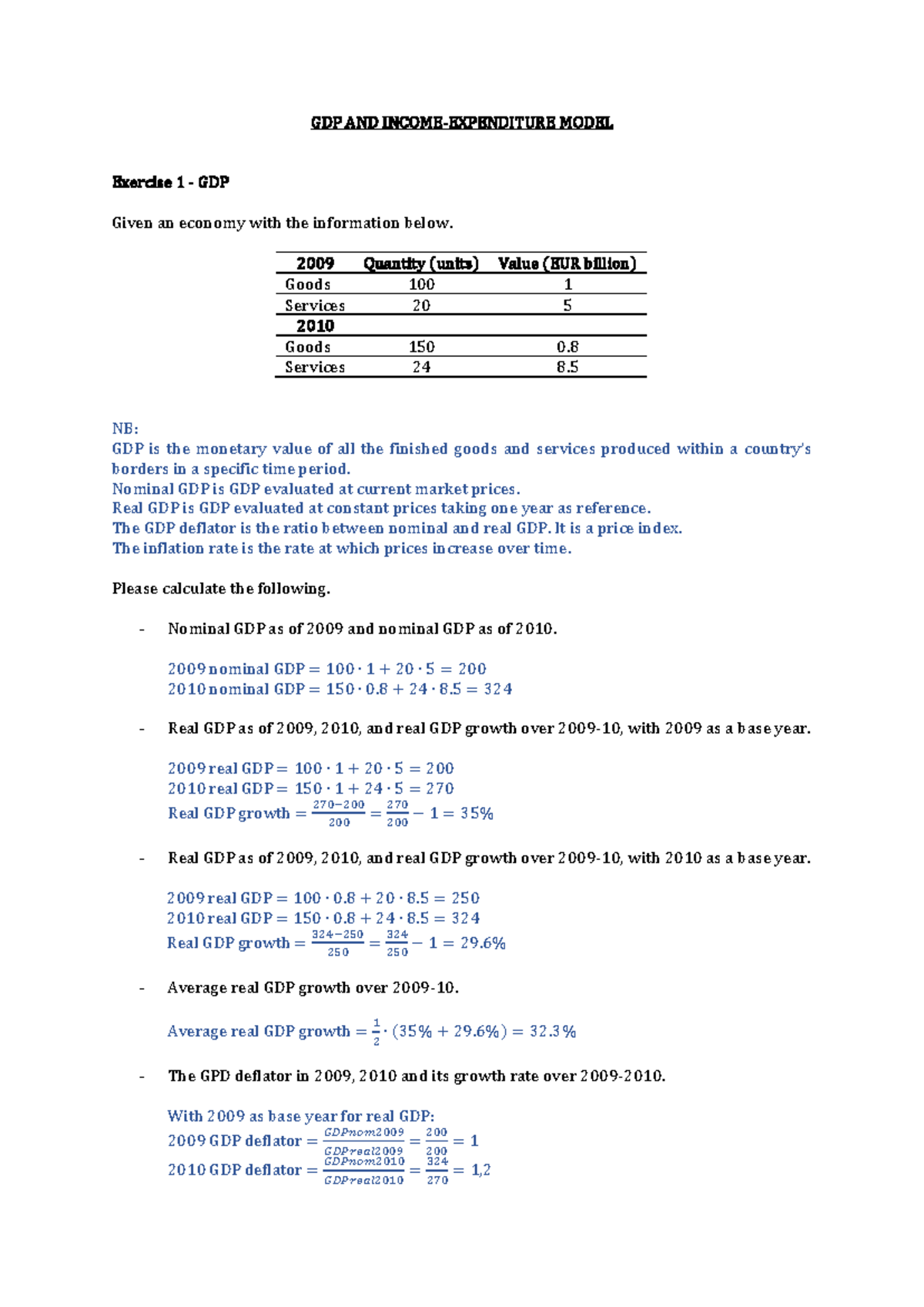 Rev Session 1 GDP-IEmodel sol - GDP AND INCOME-EXPENDITURE MODEL ...