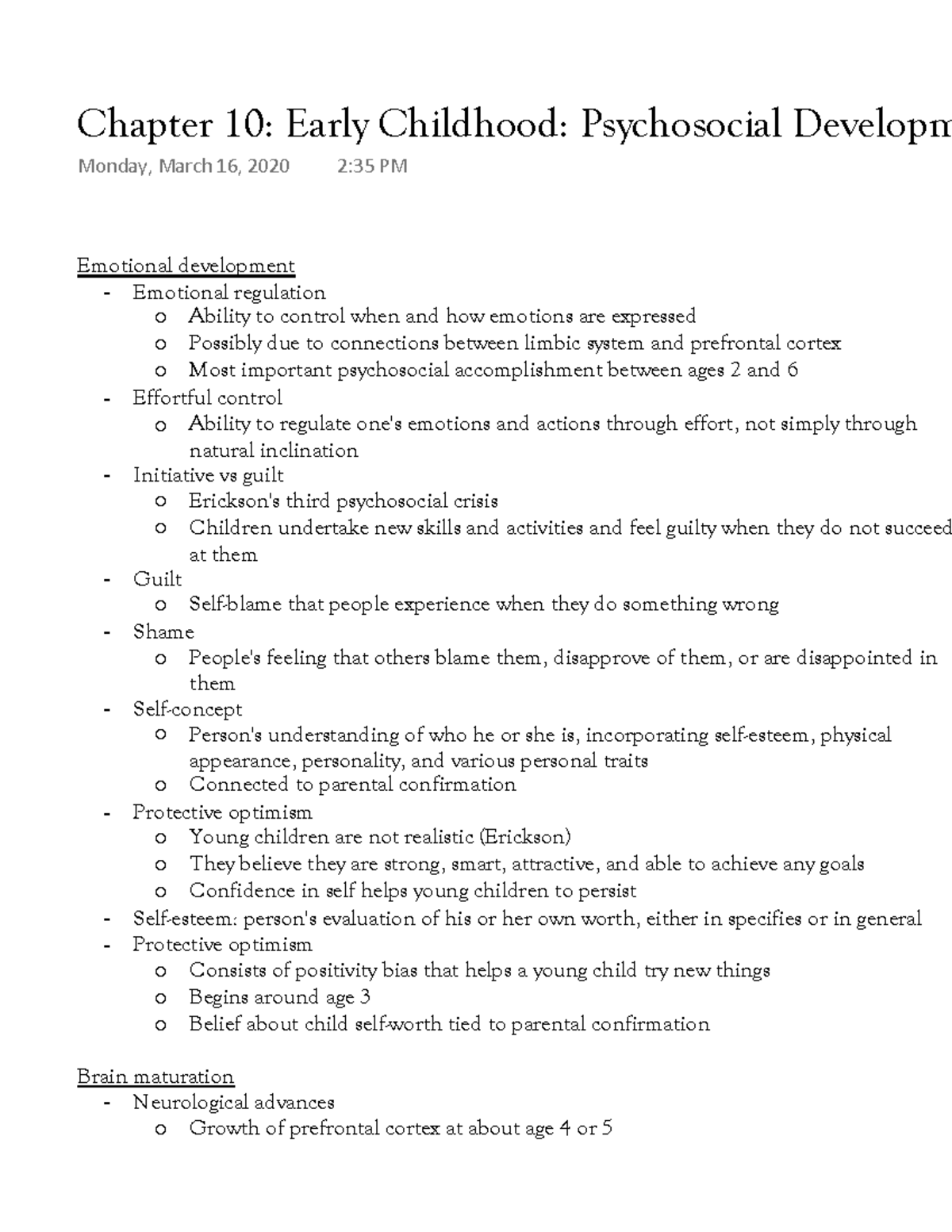 Chapter 10 Early Childhood Psychosocial Development - Warning: TT ...