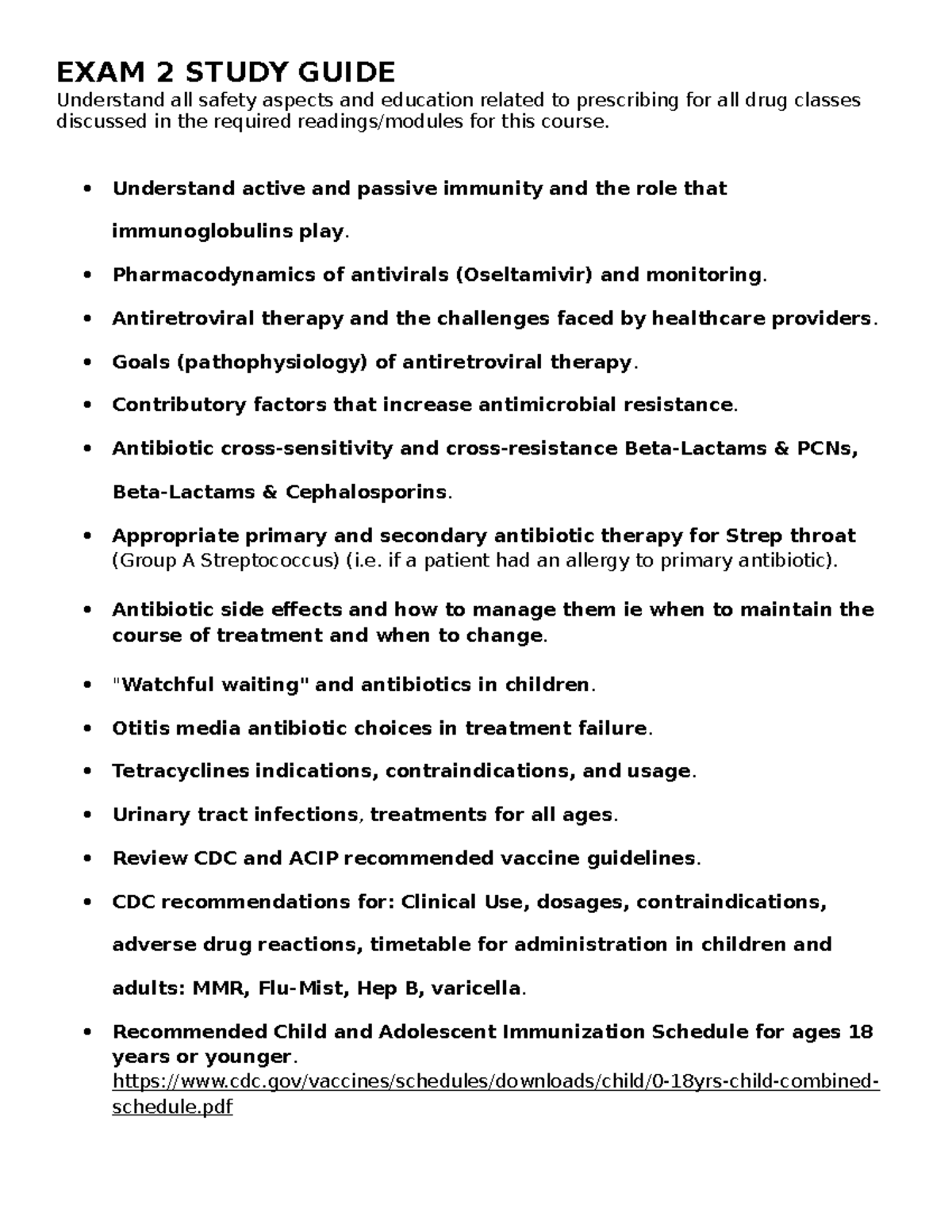 EXAM 2 Study Guide - outline for exam with answers - EXAM 2 STUDY GUIDE ...